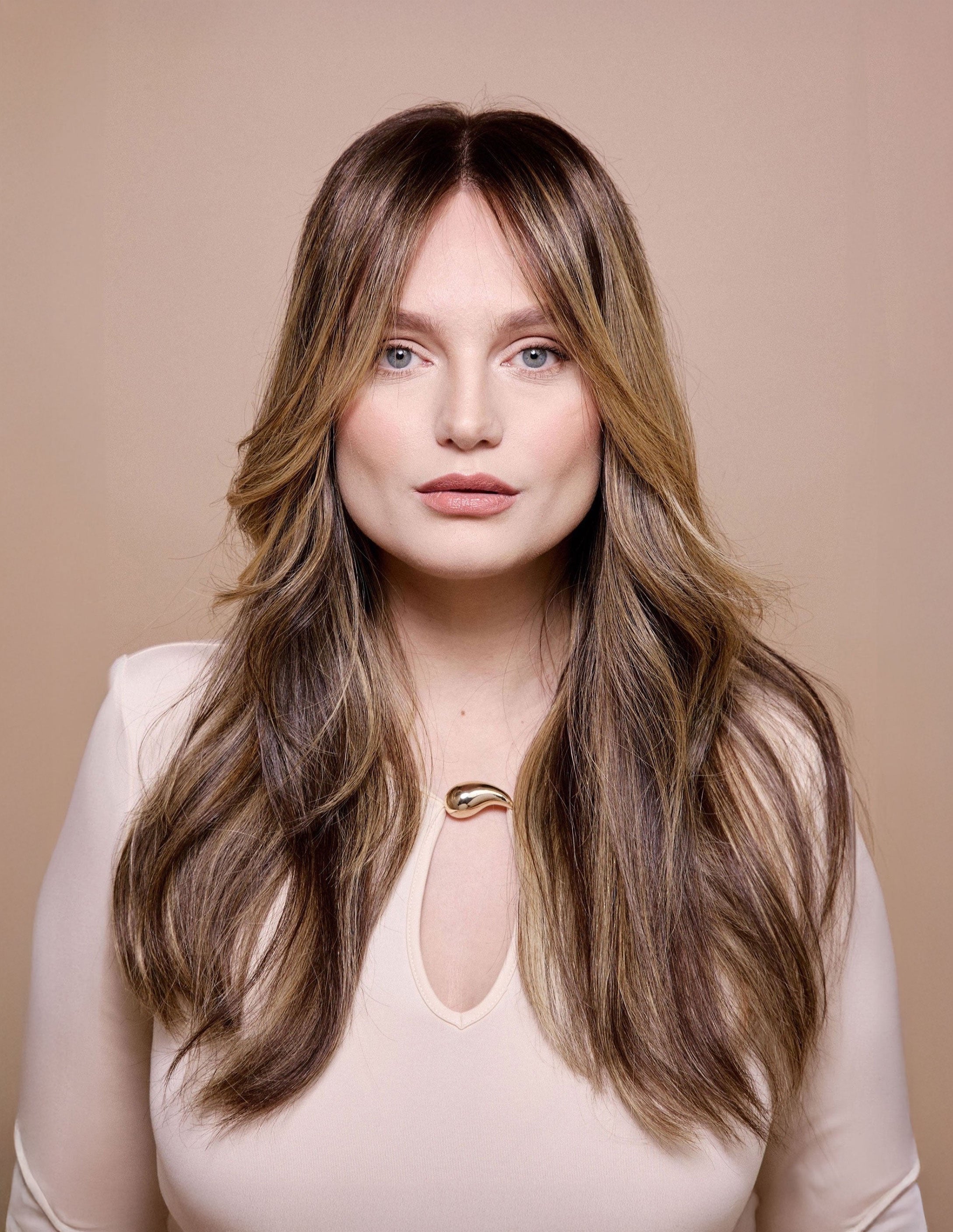 Riley French Style Bangs Wig Lace Top Bronde – Shani Wigs